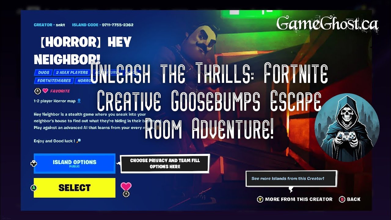 Fortnite Creative Hey Neighbor!: An escape Inspired by Hello Neighbor ...