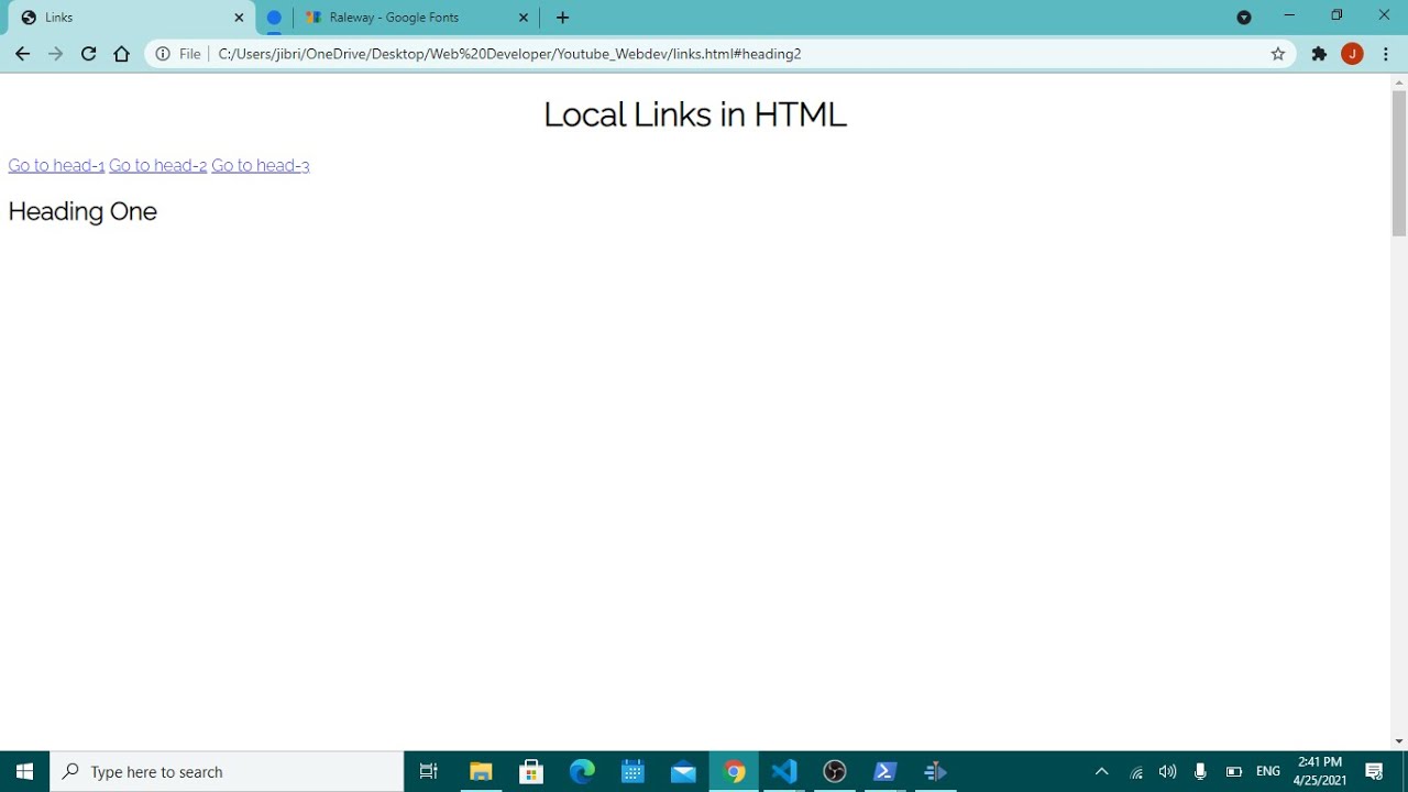 Html5 Local Links With Css Smooth Scroll Behavior Linking To The Same Webpage Youtube