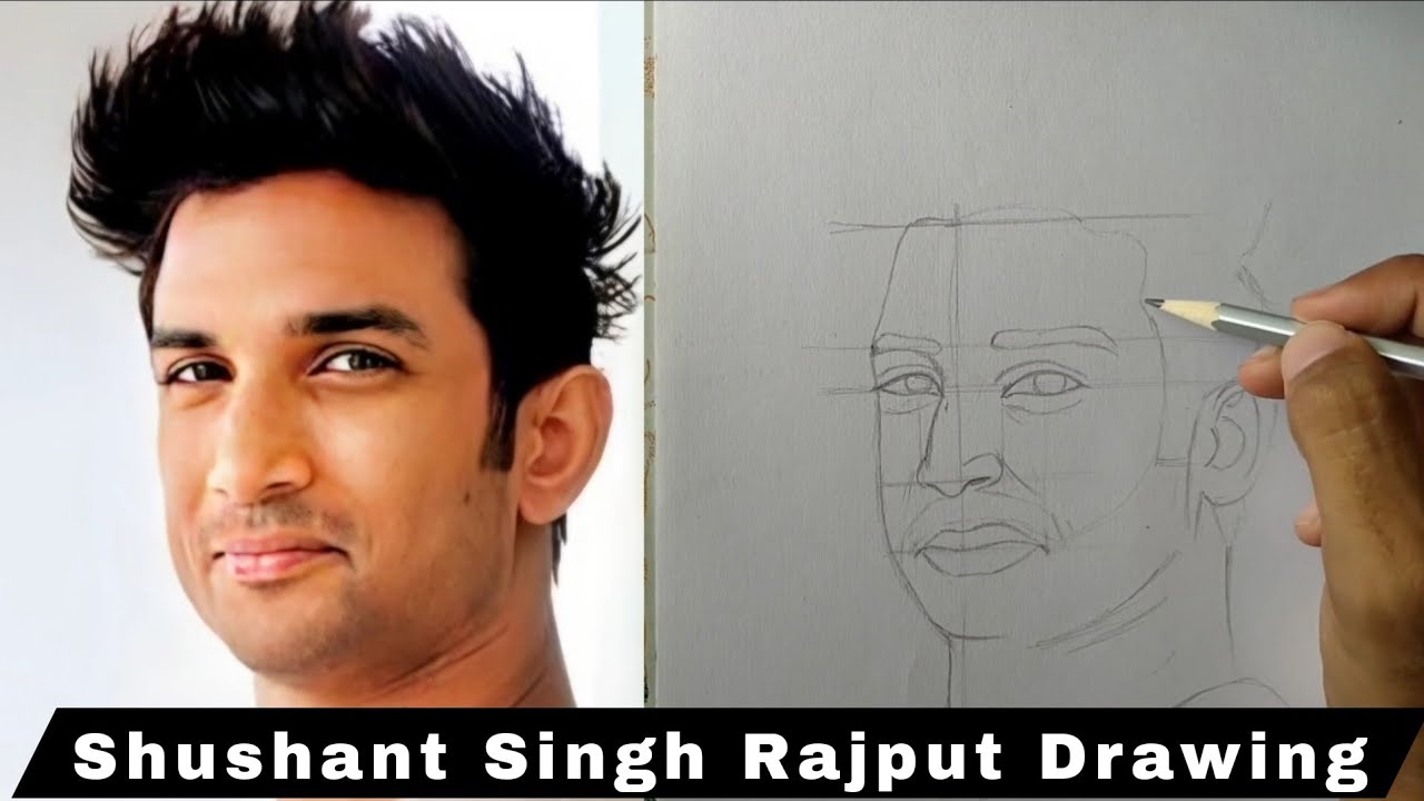 Shushant Singh Rajput drawing| SSR drawing - YouTube