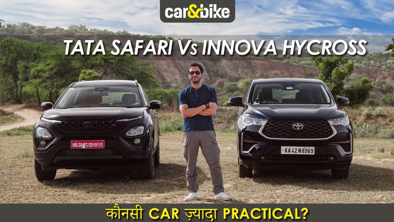 Toyota Innova Hycross Vs Tata Safari Red Dark | SUV lein ya MPV ...