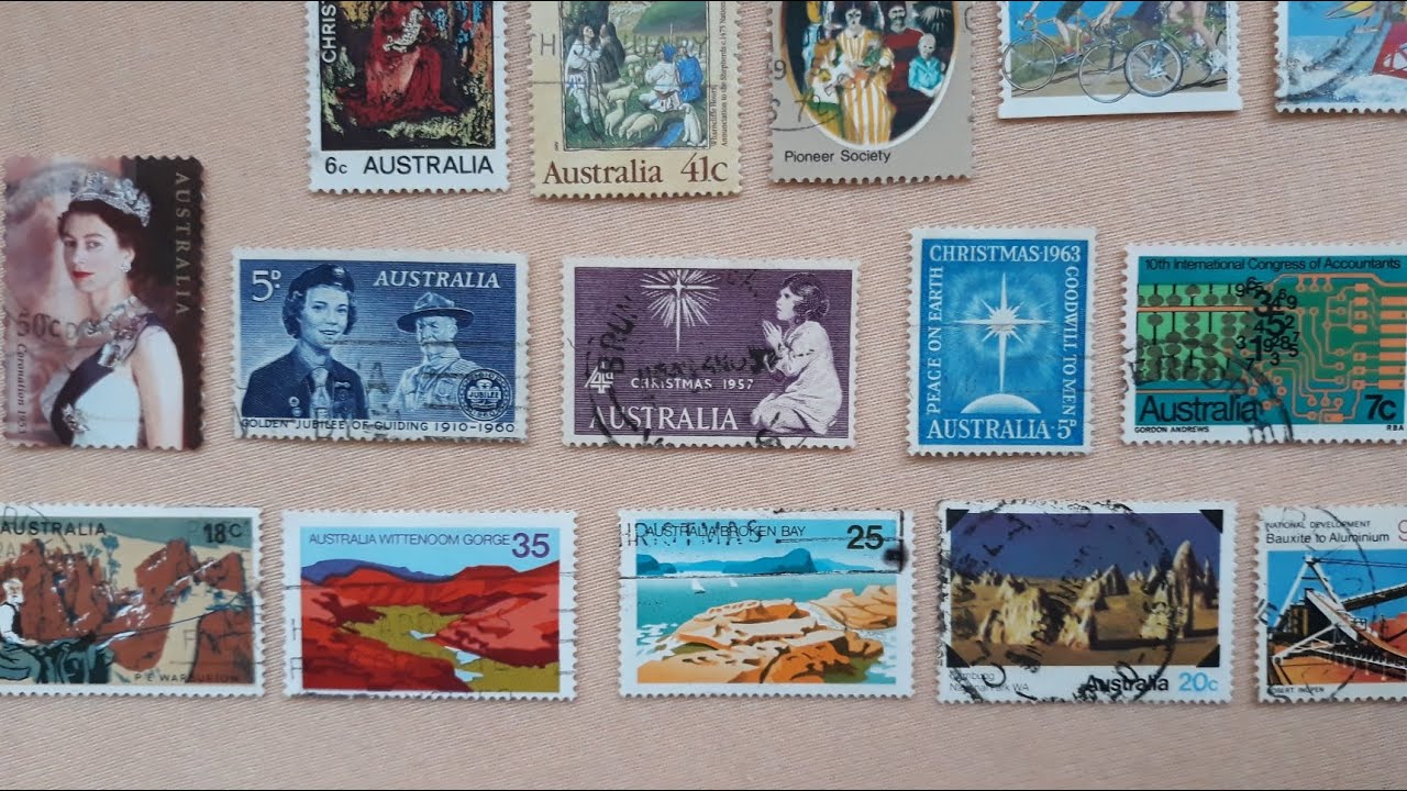 Australian stamp collection - YouTube