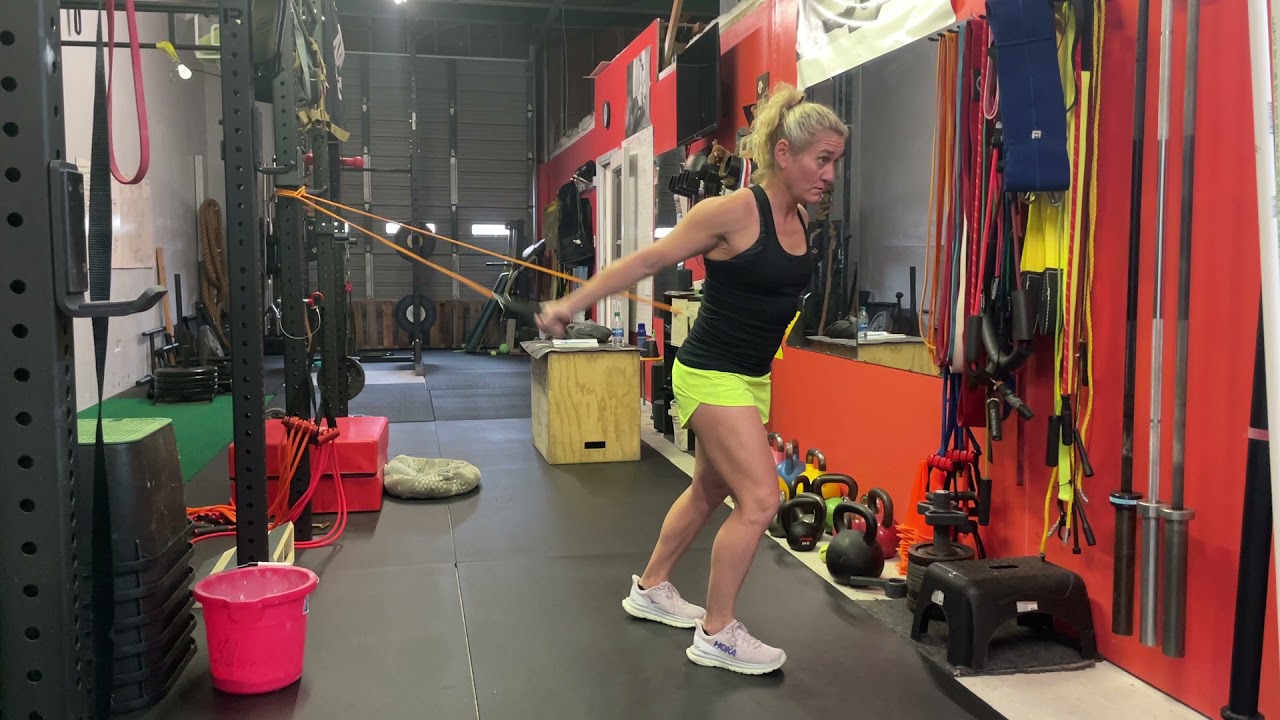 Band Shoulder Extension Stretch - YouTube