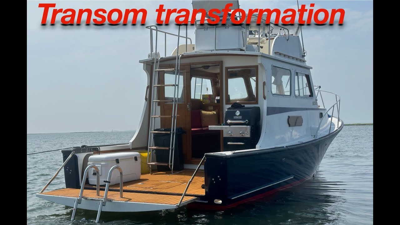 Boat transom transformation 2 of 2 - YouTube