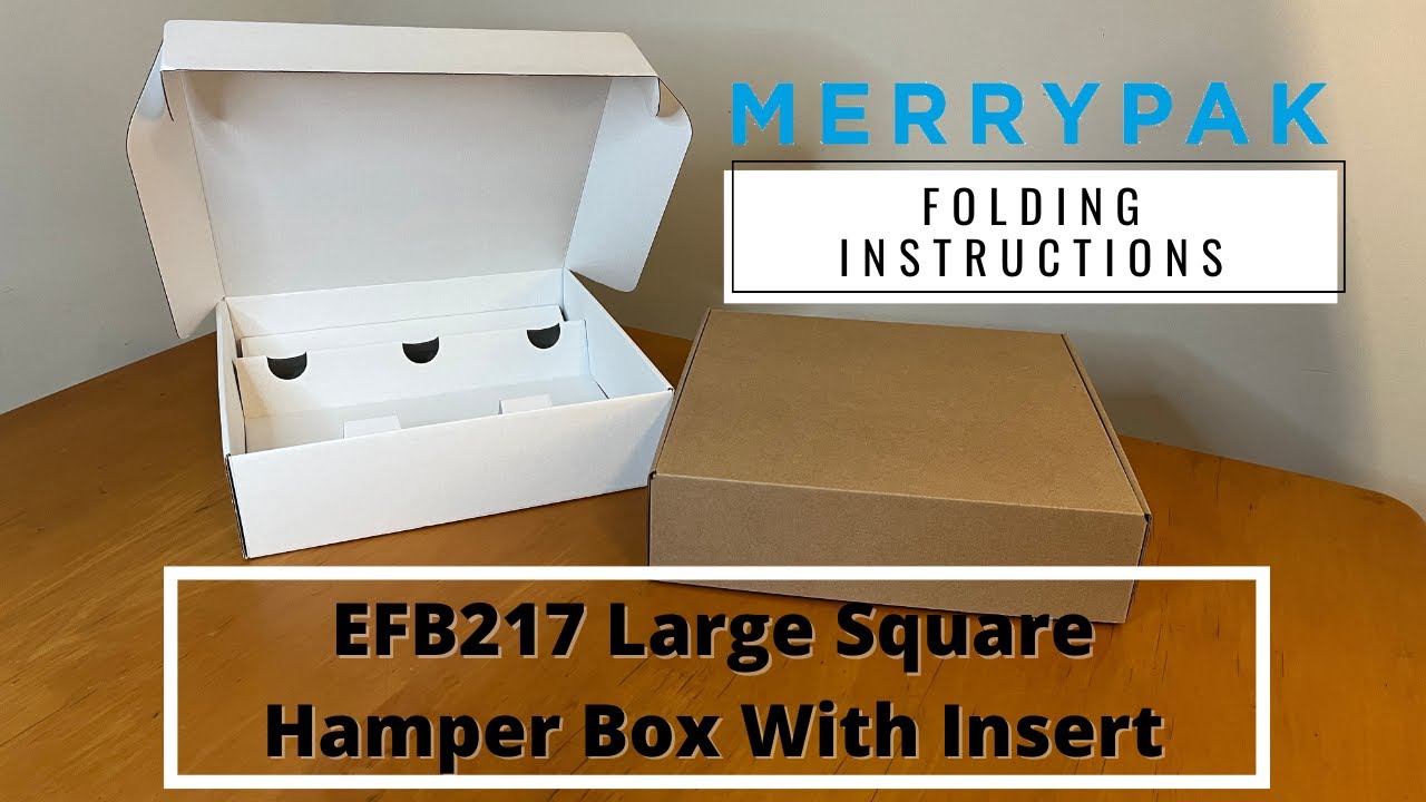 EFB217 Large Square Hamper Box Folding Instructions - YouTube