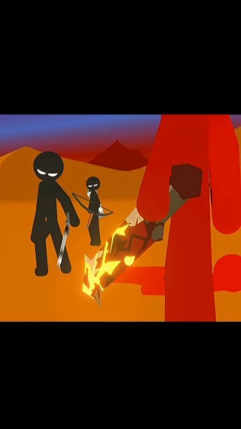 SWL anim. - parte 3 #blender #animation #stickwar #sticknodes #stickman #fight #fire #sword ...
