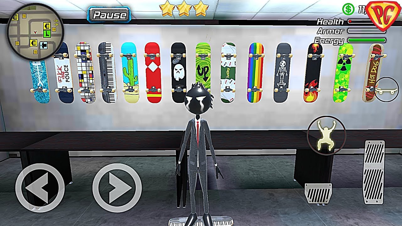 Amazing Crime Strange Stickman Rope Vice Vegas #31 Skate Shop - YouTube