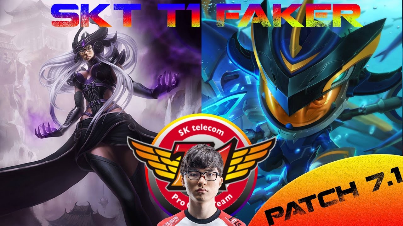 Skt T1 Faker Syndra Vs Fizz Mid Korea Patch 7 1 League Of Legends
