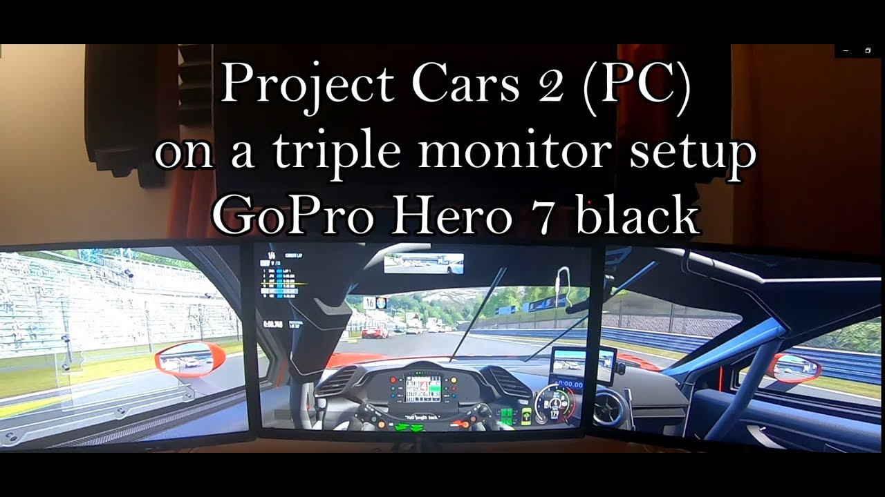 Car Sim Racing on a triple monitor setup (PC2) - GoPro 7 black - YouTube