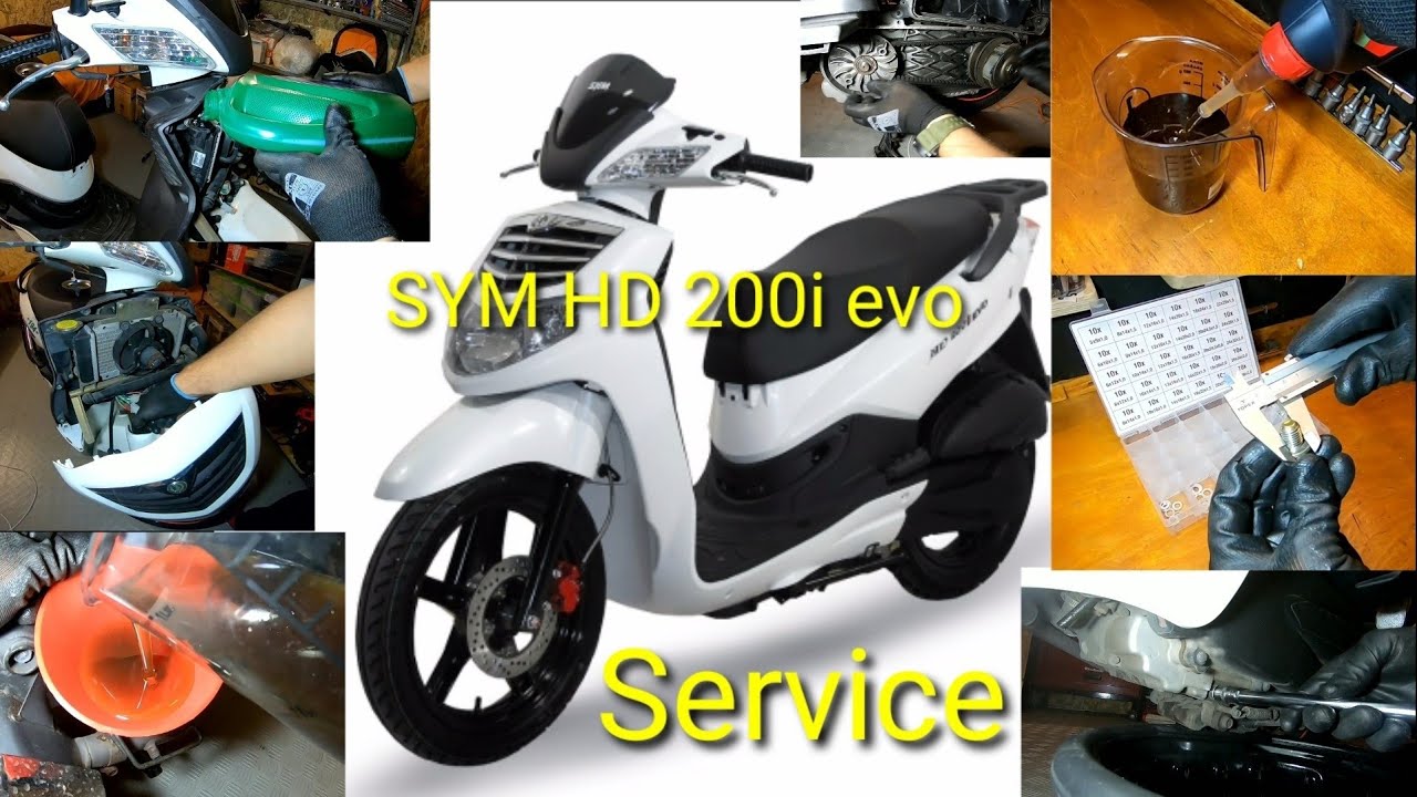 Sym HD 200i evo SERVICE - YouTube