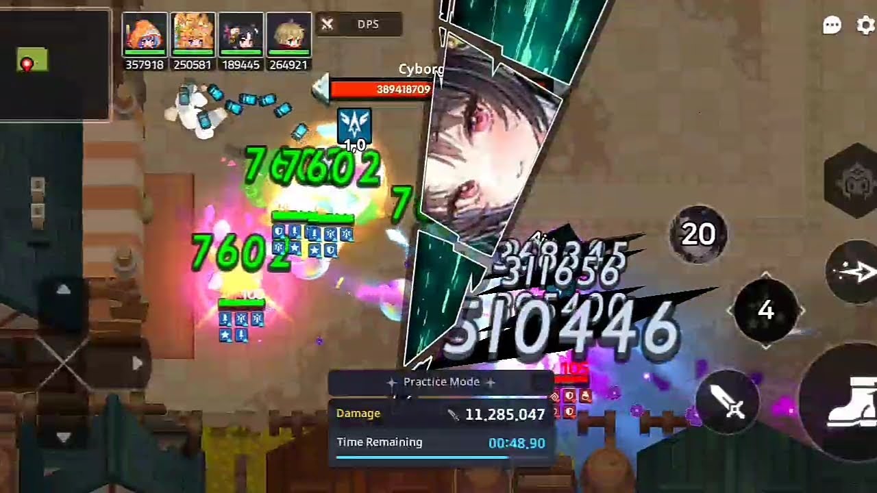 Guardian Tales - Basic Ranged vs Cyborg Erina Lv105 (Guild Raid) - YouTube