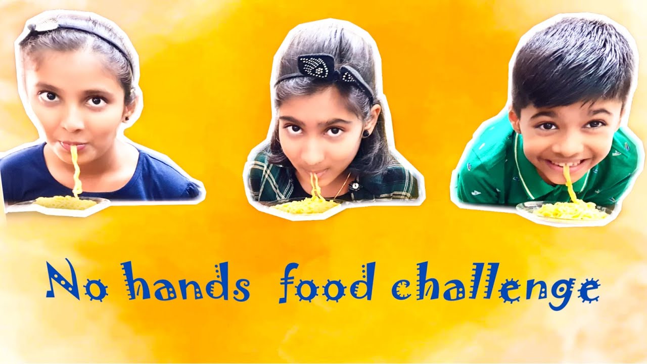 NO HAND EATING Challenge | Food challenge | Hands free challenge ...