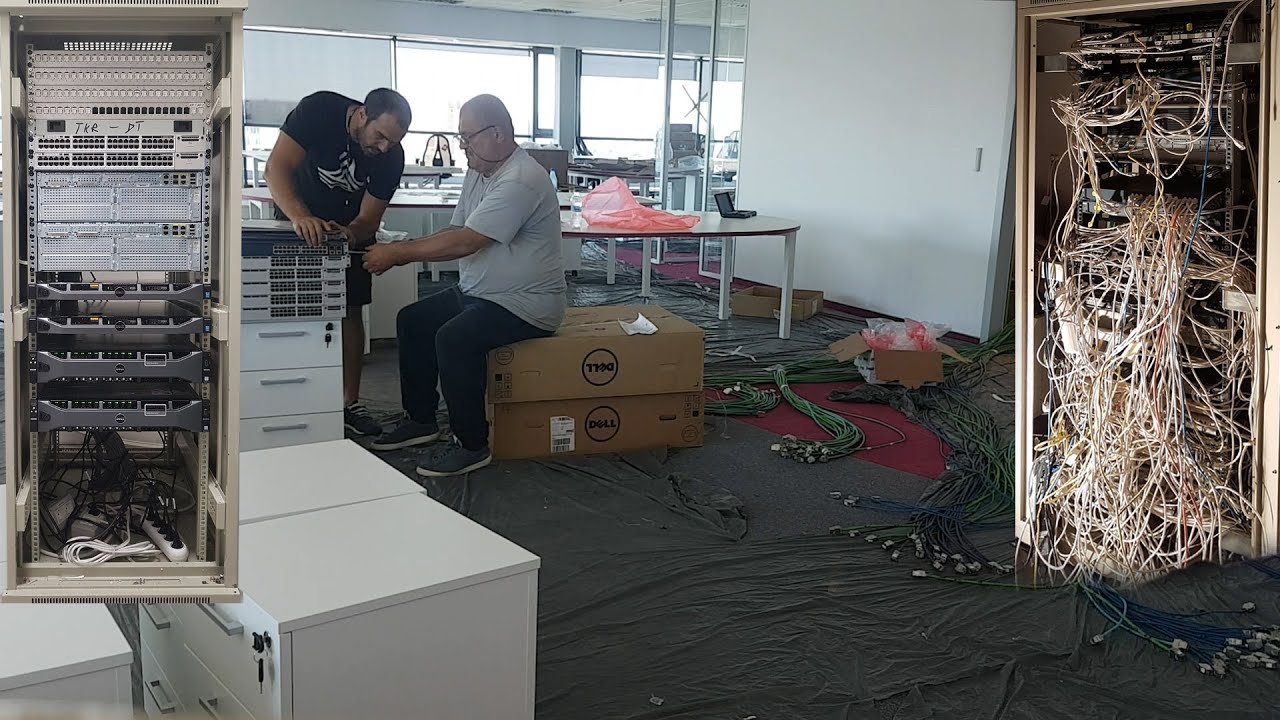 Cables management on servers room - YouTube