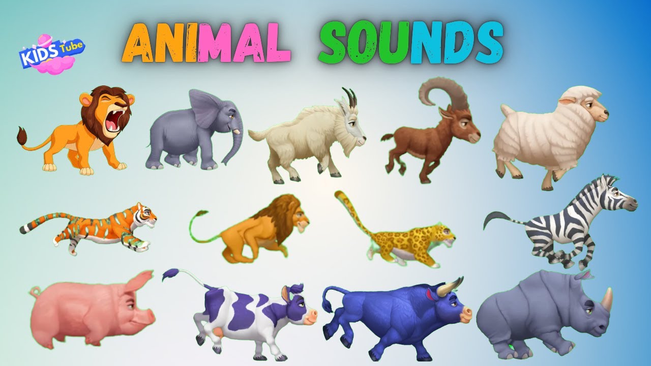 Farm & Zoo Animal Sounds Song for Kids | Learn Animal Names and Sounds ...