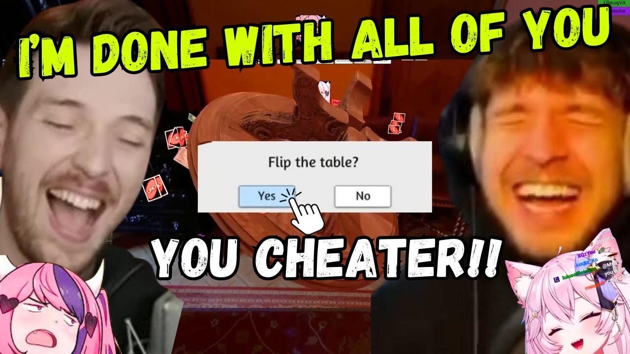 @CDawgVA got angry and flipped the table playing UNO (ft.@Nyanners ...