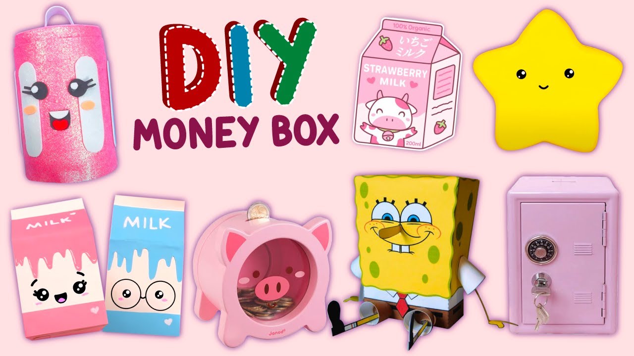 6 DIY MONEY BOX IDEA - How to make Money Saving Box - YouTube
