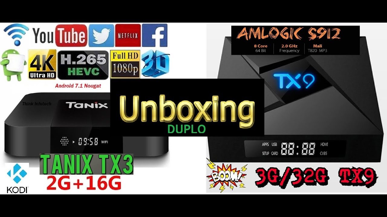 UNBOXING - TV BOX Tanix TX3 Mini e Tanix TX9 Pro - YouTube