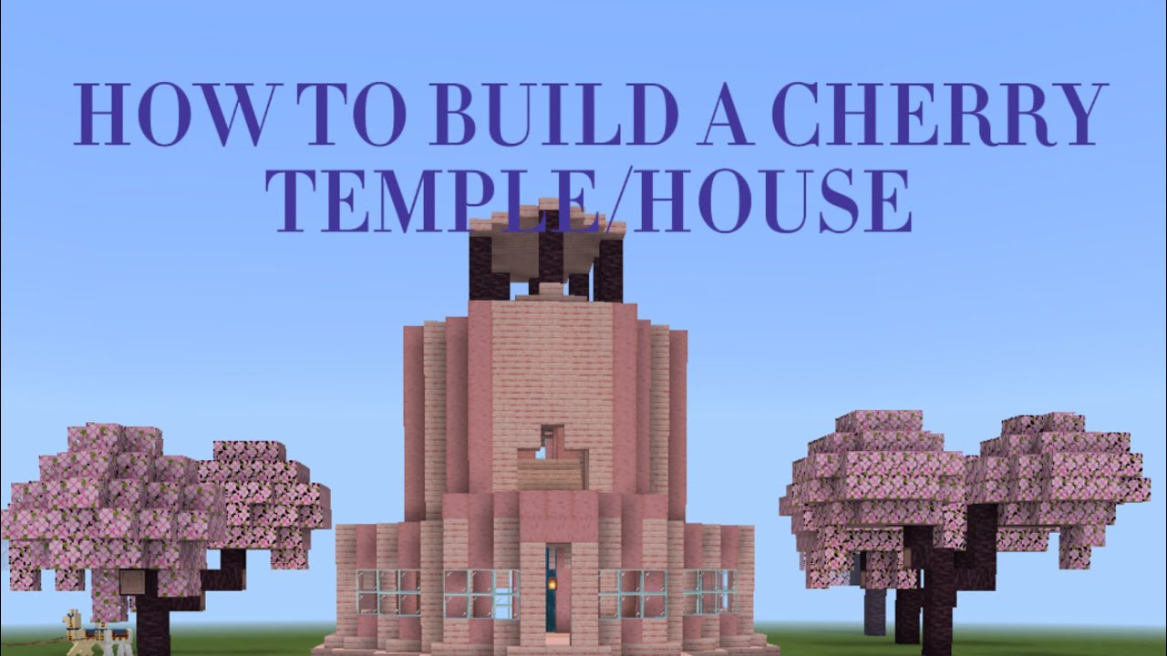 How To Build a Cherry Temple/House In Minecraft - YouTube
