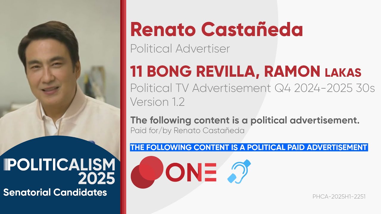 Ramon Bong Revilla Jr. Political TV Ad Q4 2024-2025 30s (Version 1.2 ...
