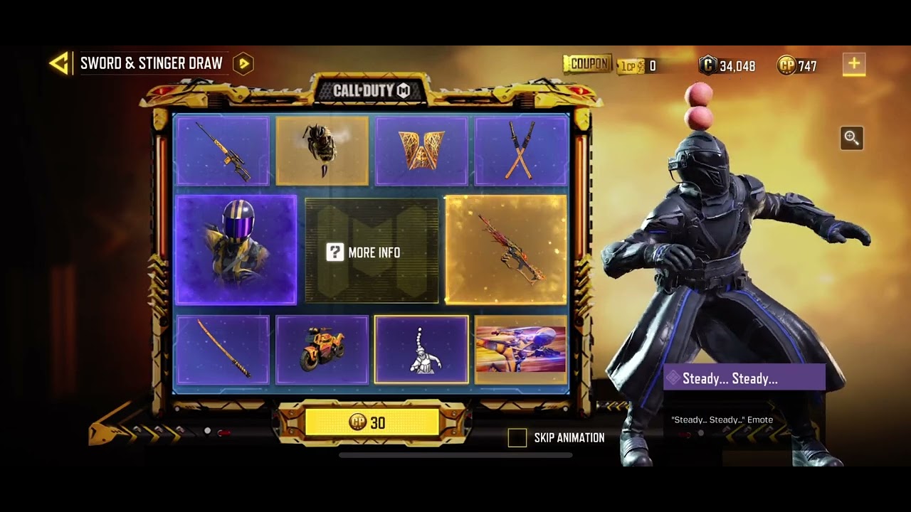 CODM - Emote “Steady… Steady…” SWORD & STINGER DRAW - YouTube