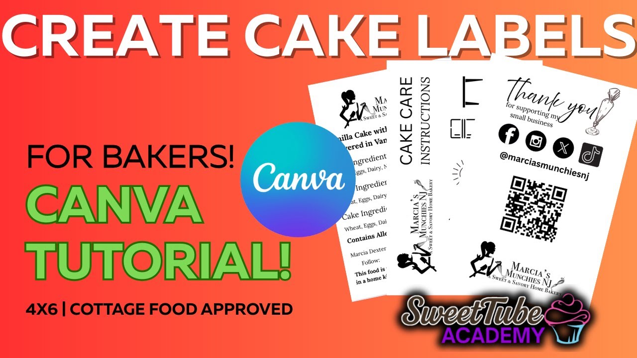 Howto Create 4x6 Cake Labels with FREE Canva | Cottage Food Compliant ...