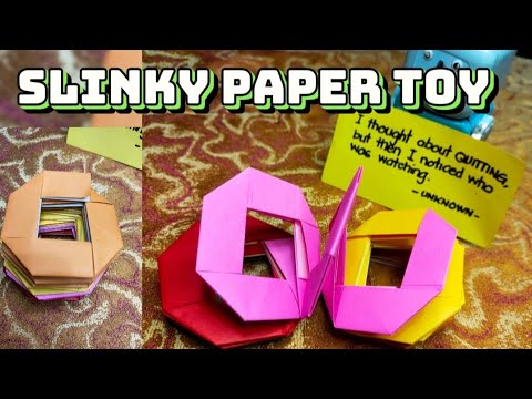 SLINKY COLORFUL PAPERTOY/EASY AND FUN PAPERCRAFTS/ORIGAMI ️😉🥰 - YouTube