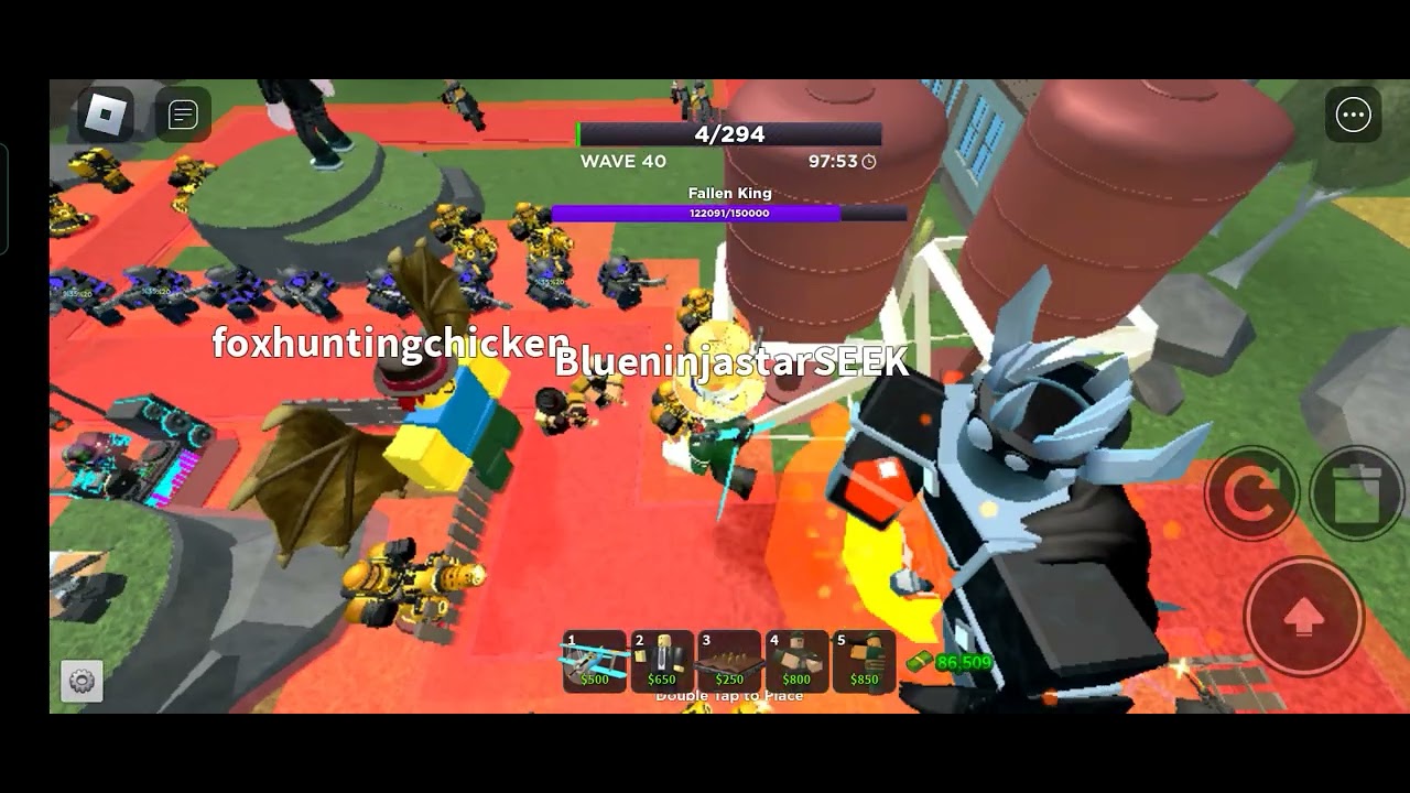 defeating the fallen king (Roblox tower defense simulator 2) - YouTube