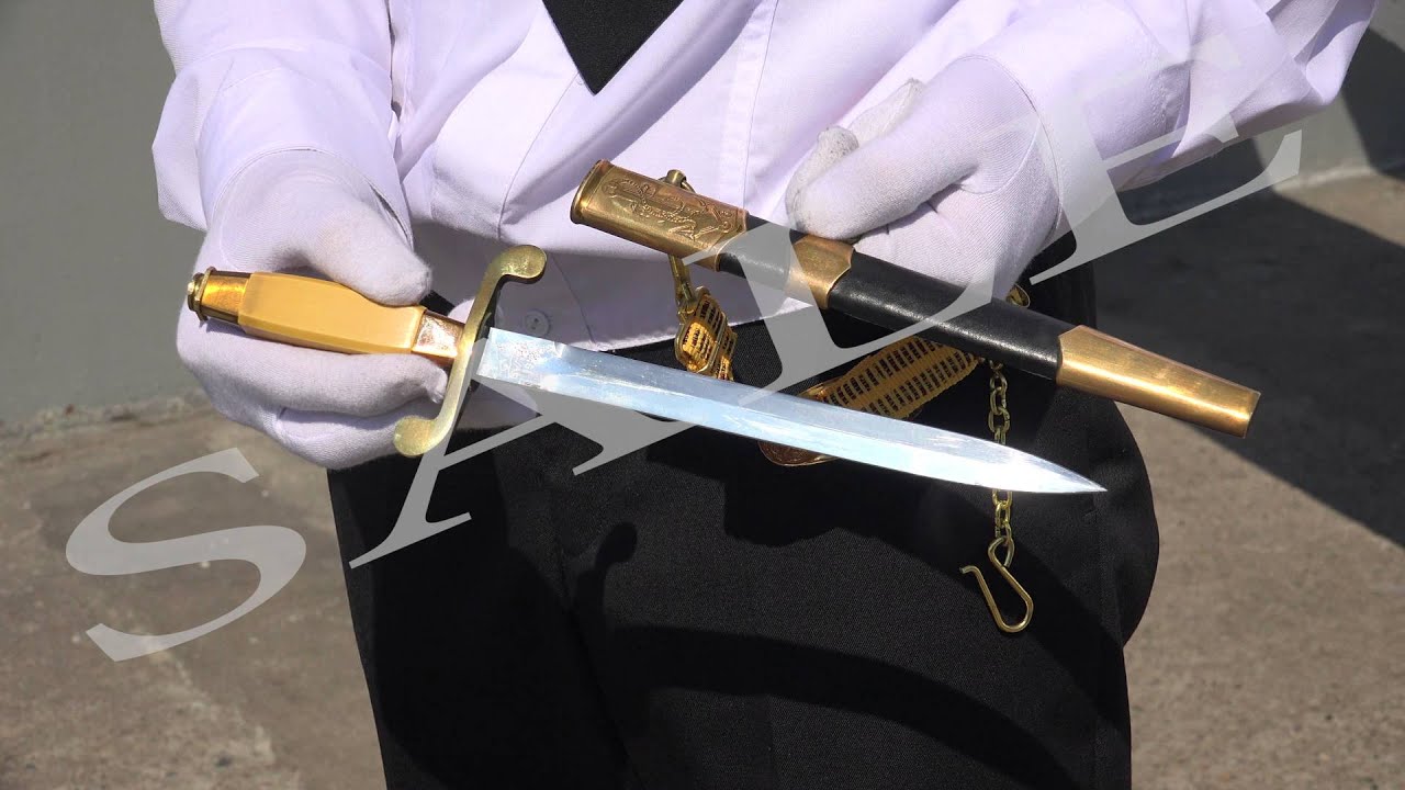 Soviet naval dirk (dagger). 4K. - YouTube