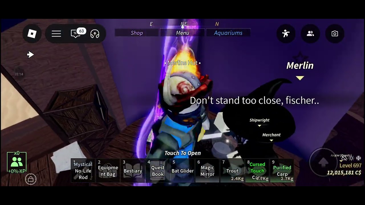 Roblox Fisch Huge Update The Merlin Hunt Is On - YouTube