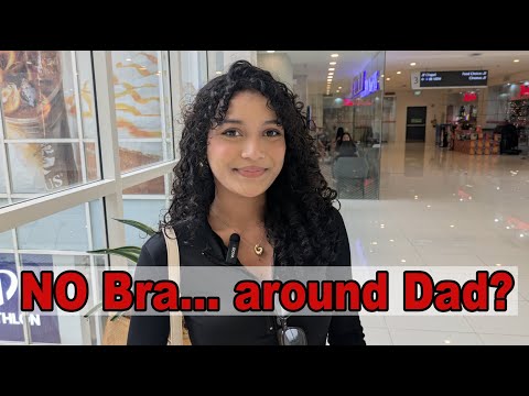 No Bra at Home… Even Around Dad?