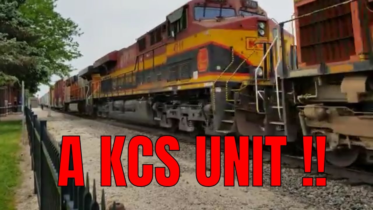 BNSF MIXED MANIFEST WITH A KCS UNIT - YouTube