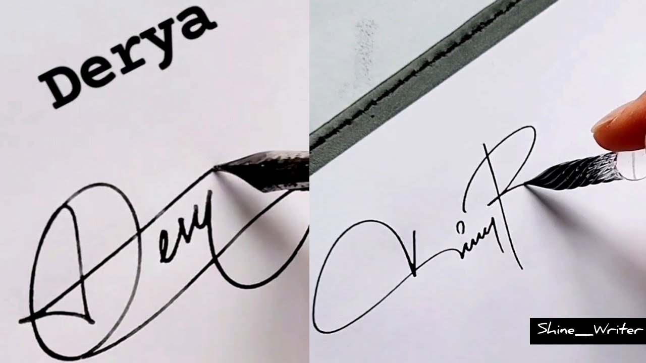 How to Create a Stylish Signature Design 💯 || How to Design Your Own ...