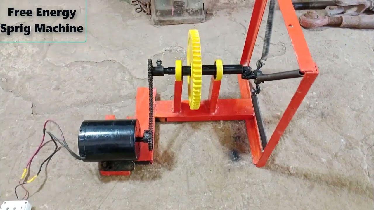 How To Make Flywheel Free Energy Generator Spring Machine Free ...