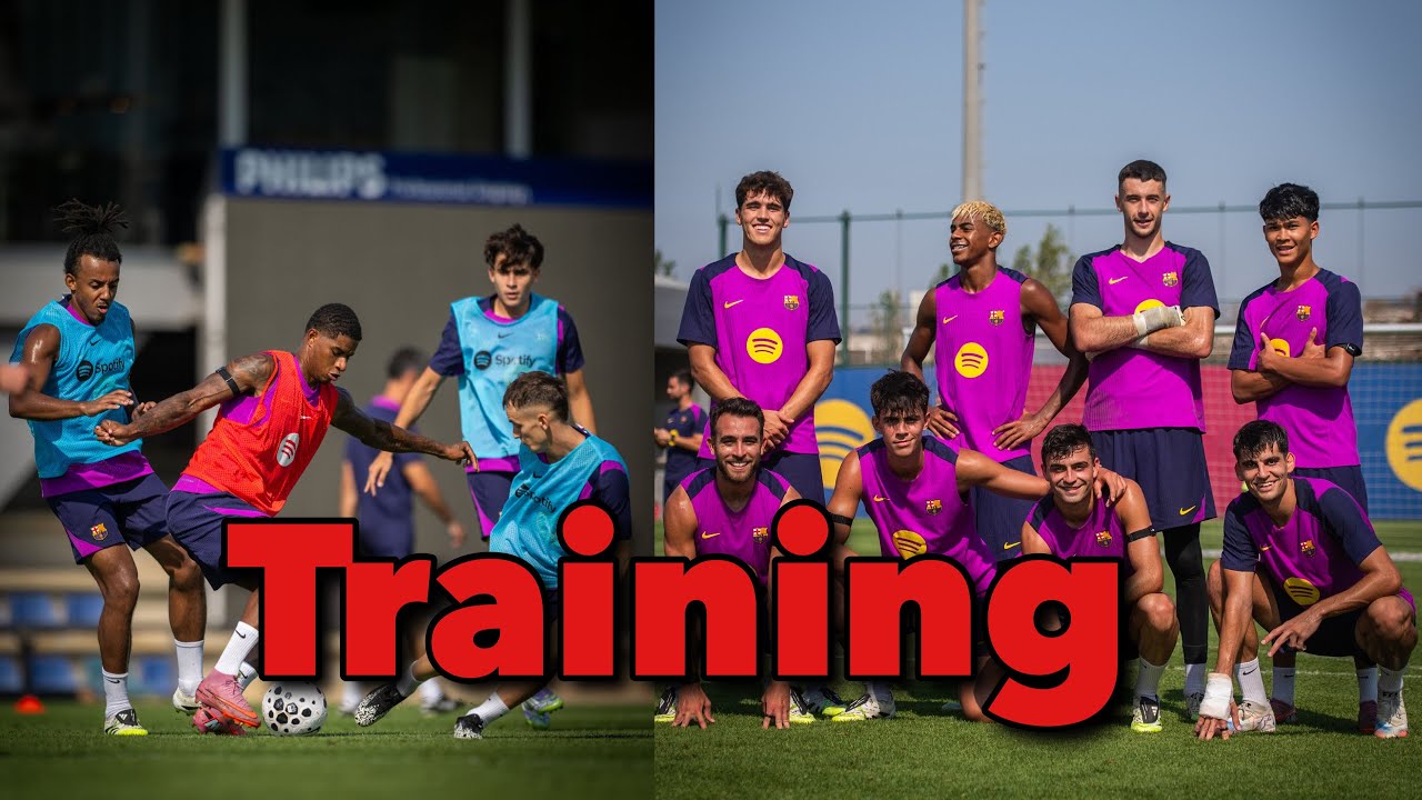 FC Barcelona Training 8th Aug: Lamine Yamal, Marcus Rashford, Gavi ...