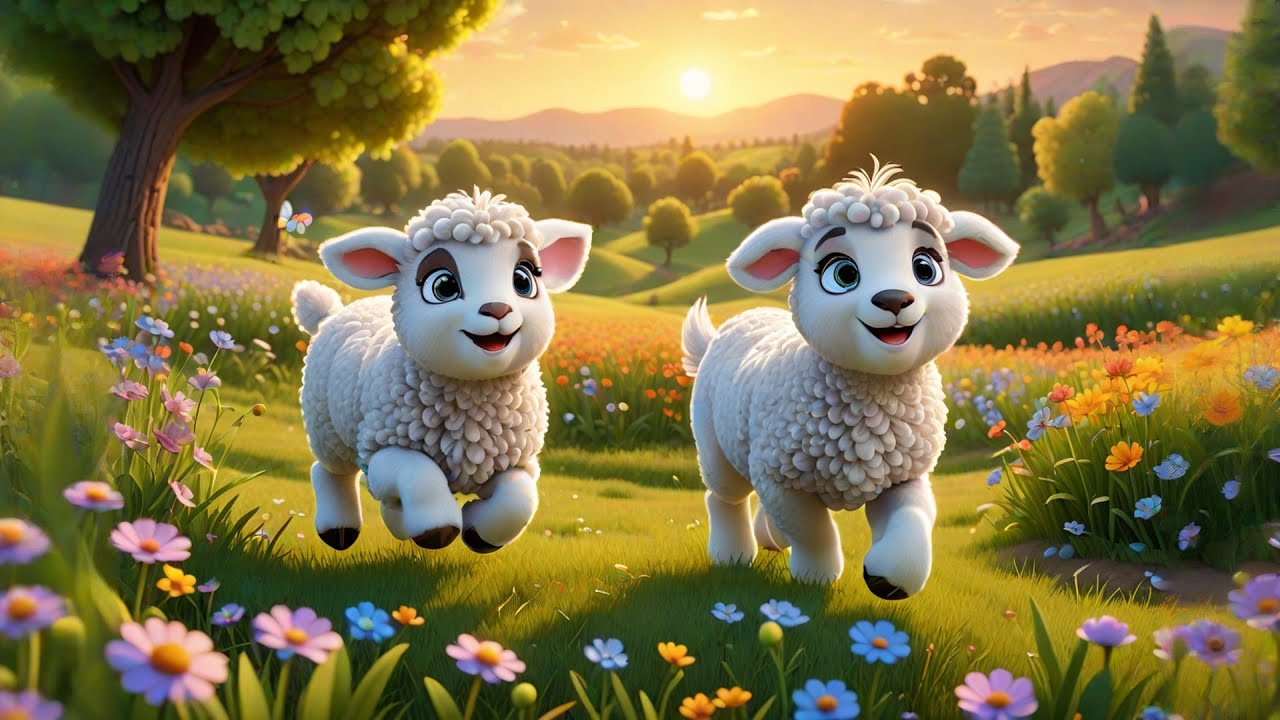 Eight Laughing Lambs Say Baa Baa Baa | Farm Song for Kids | Counting ...