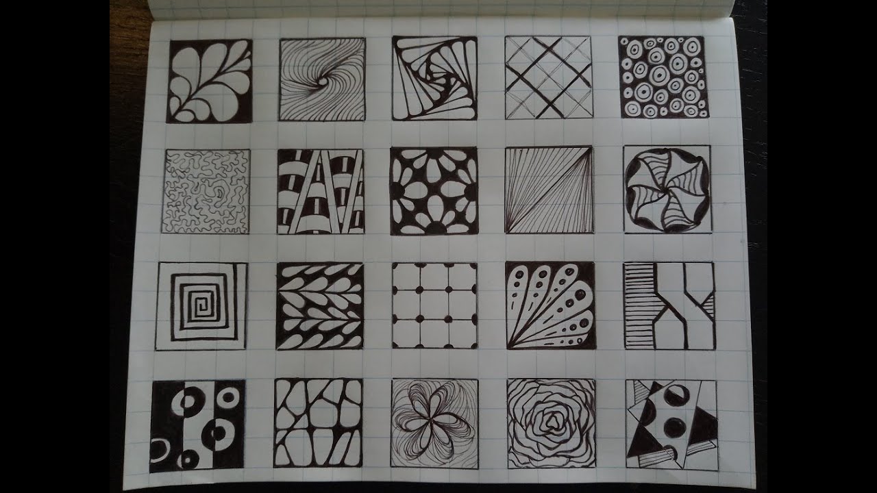 1001 Easy tangle patterns #18 - YouTube