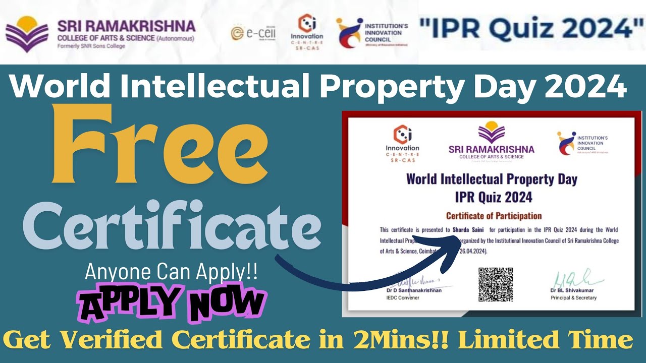 World Intellectual Property Day Celebration Quiz on IPR 2024 with ...