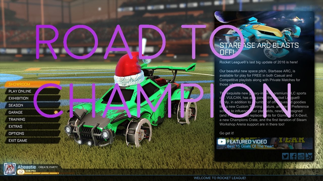 Unranked to Champion! | Rocket League #1 - YouTube