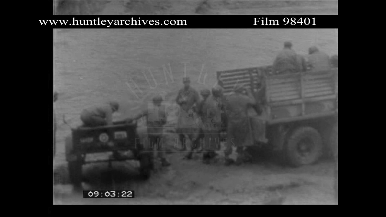 U.S. military Advances to the Po River, Italy, 1944. Archive film 98401 ...