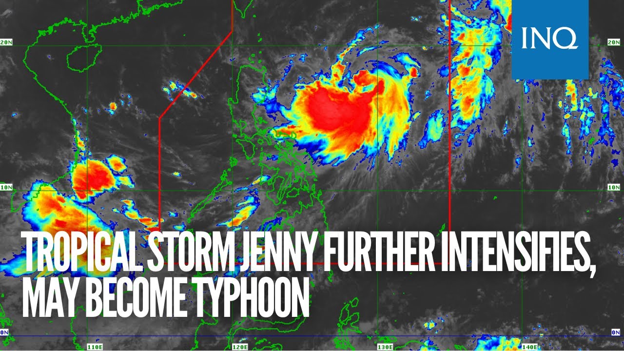 Tropical Storm Jenny further intensifies, may become typhoon - YouTube