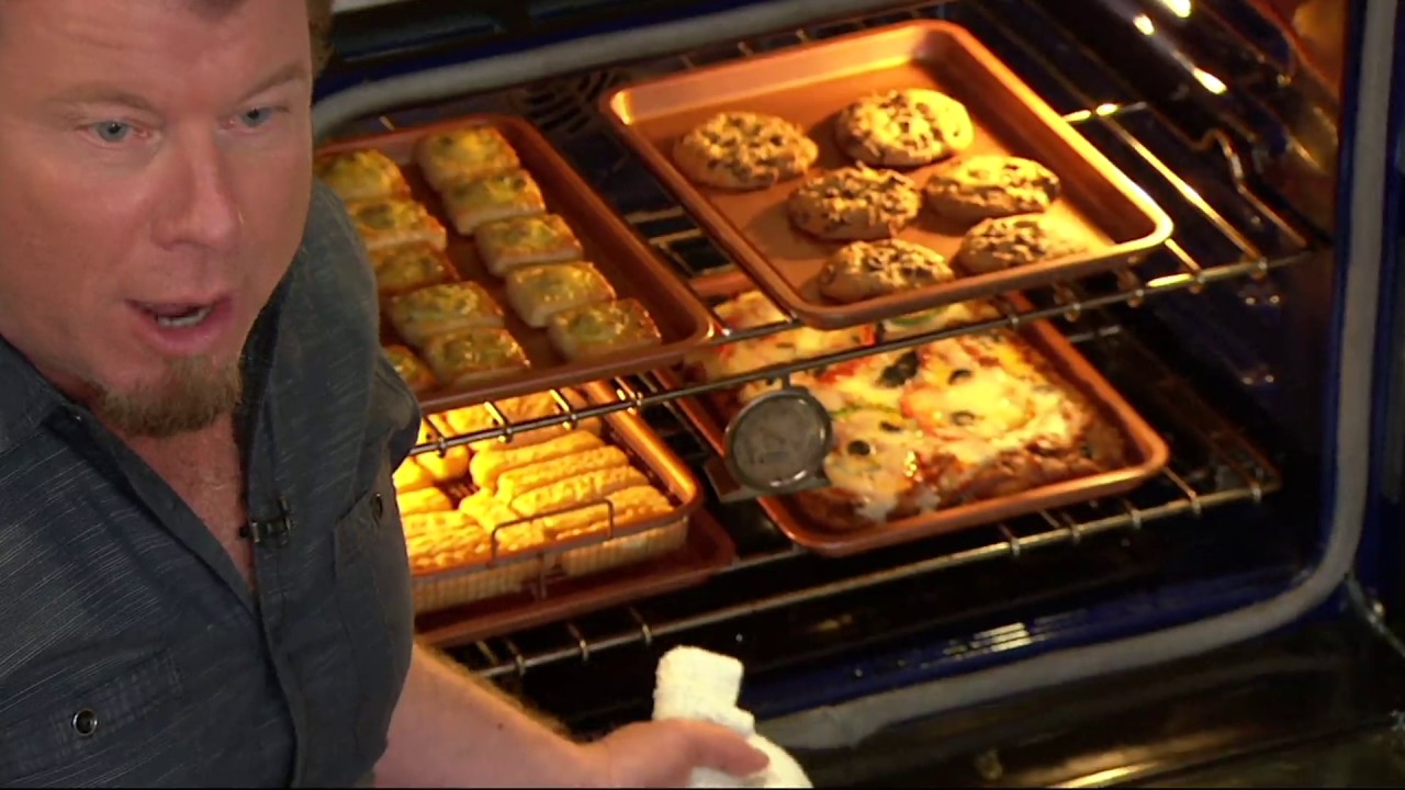 Copper Chef 4-pc Ceramic Nonstick Copper Crisper on QVC - YouTube