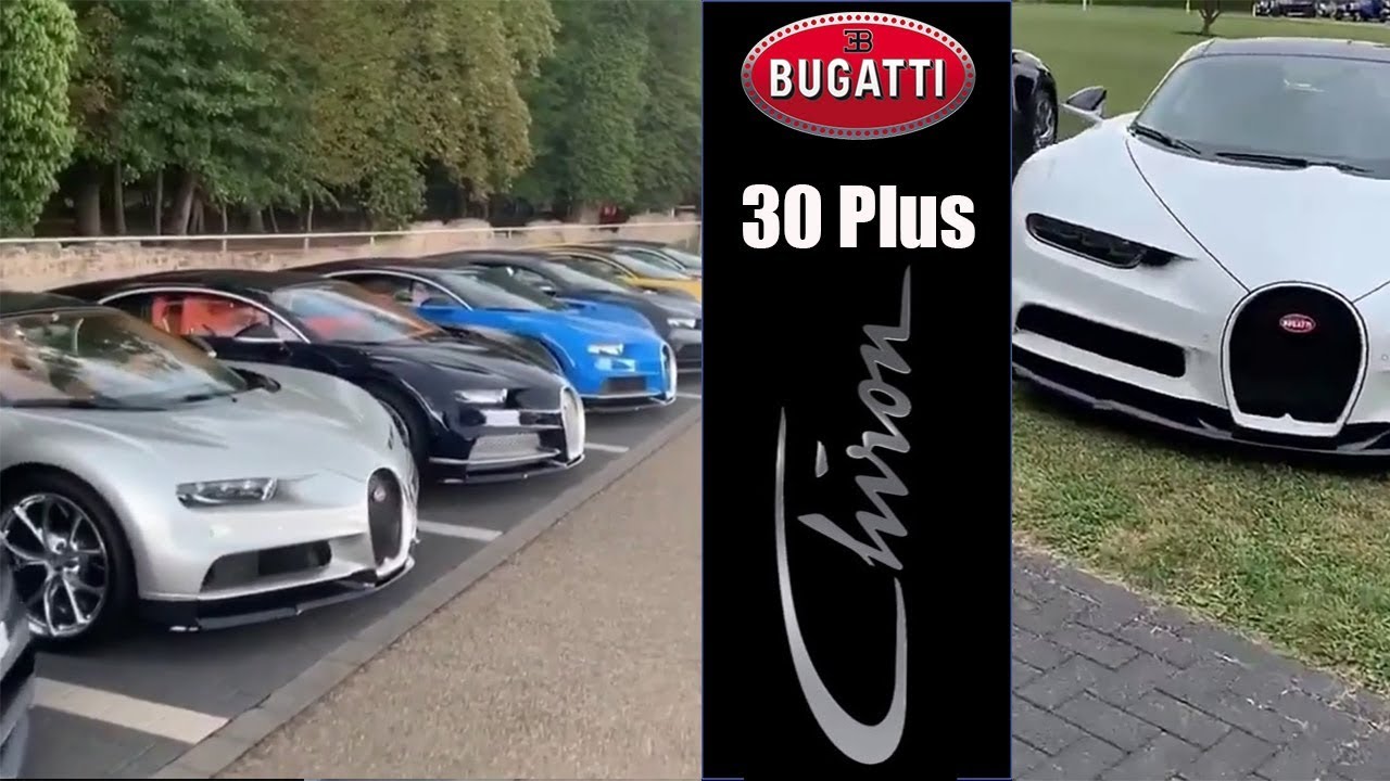 Lot of Bugatti Chiron you haven't seen Together (Amzaing Engine Sound ...