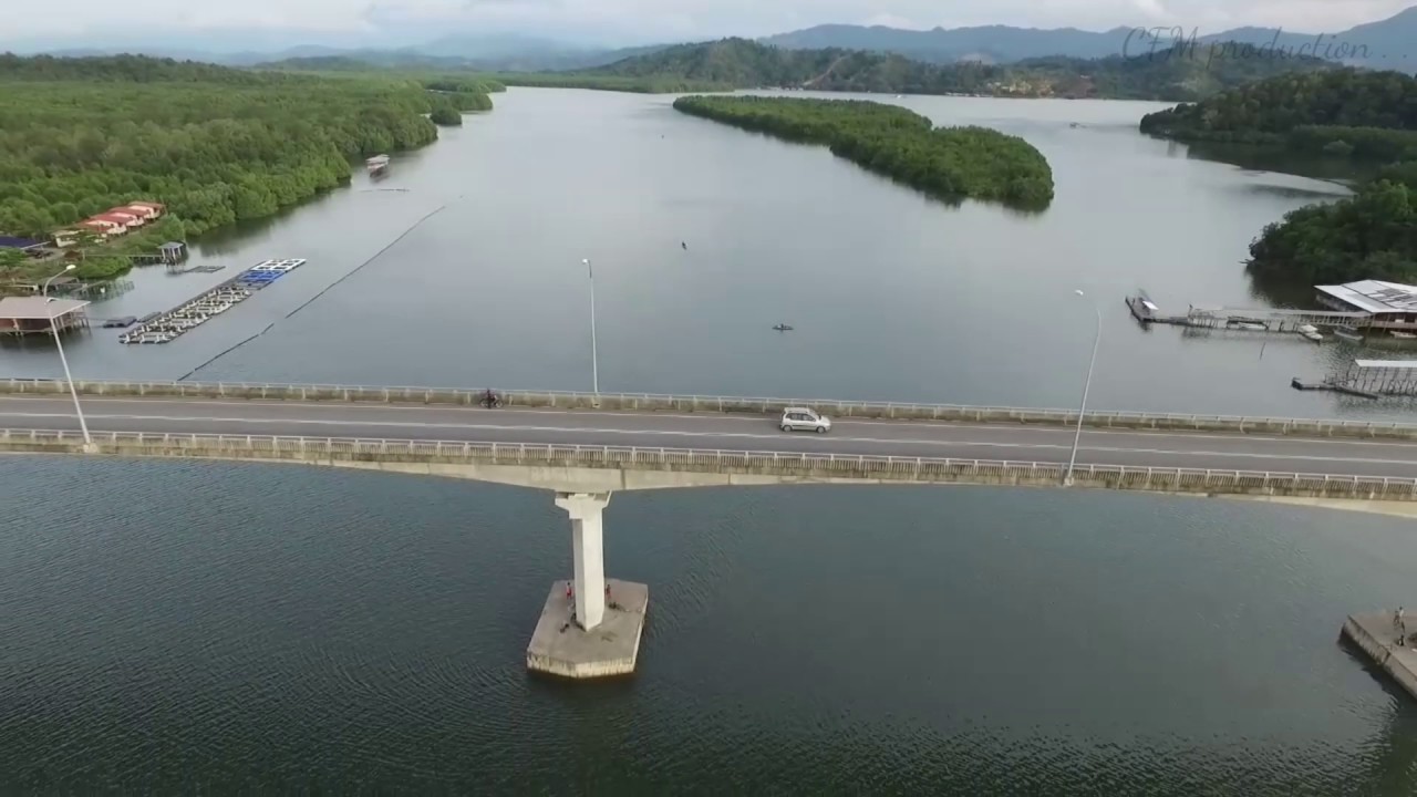 Sabah - aerial view bridge - YouTube
