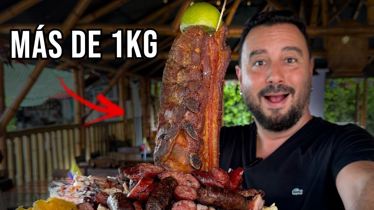 ¿El plato más GRANDE de Colombia? Y su CHICHARRÓN de 1.2kg!!! - YouTube