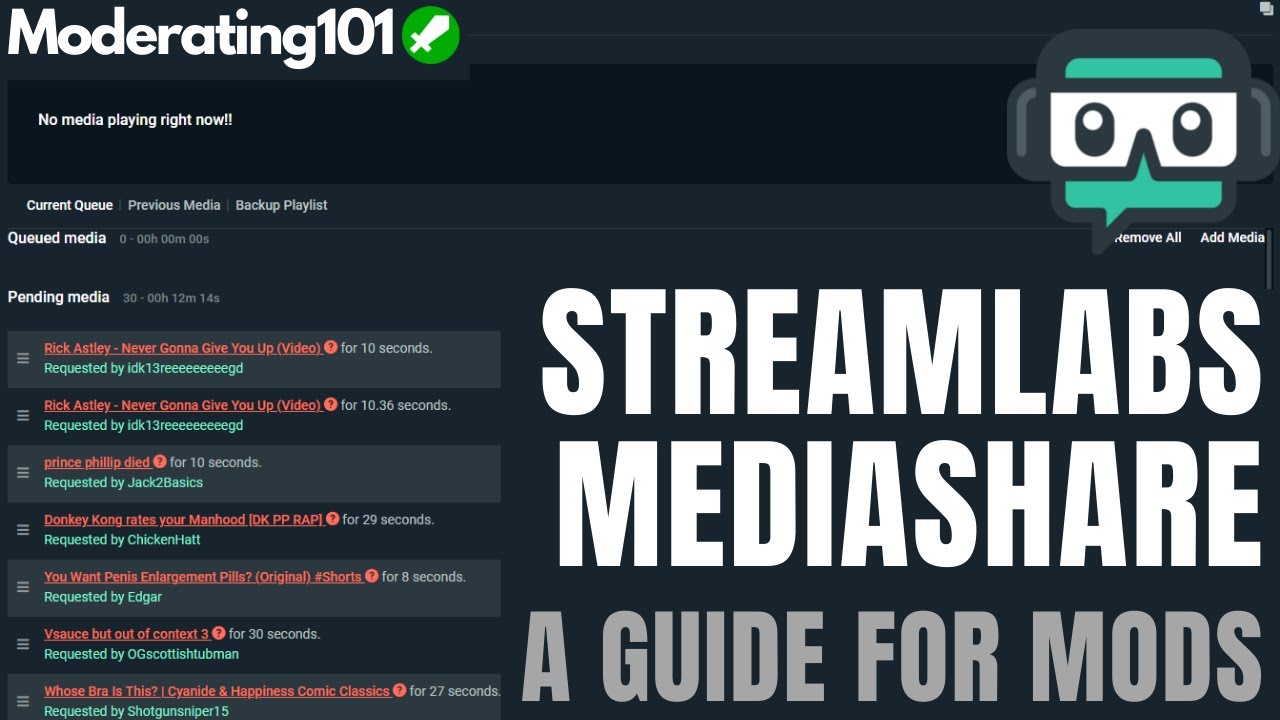 A Moderator's Guide to Streamlabs Mediashare | Moderating101 - YouTube