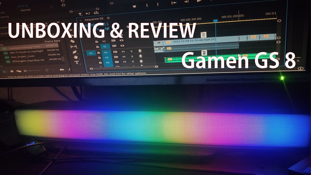 UNBOXING & REVIEW SPEAKER GAMEN GS8 SOUNDBAR GAMING PORTABLE GS 8 RGB ...