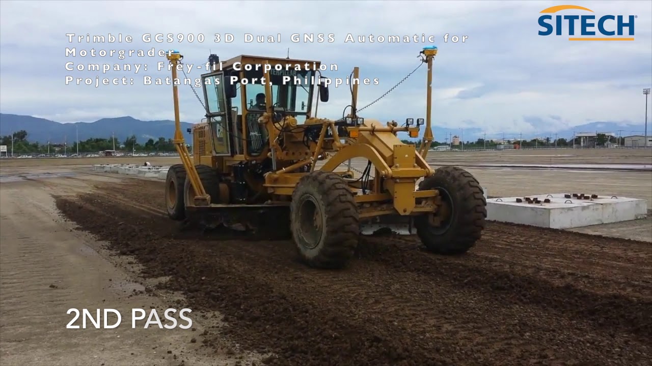 Freyfil - Trimble 3D GCS900 on MotoGrader at Batangas Port Project ...