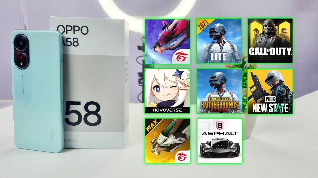 Oppo A58 8+ Games Test - PUBG/FREE FIRE MAX/GENSHIN/ASPHALT 9/ CALL OF ...