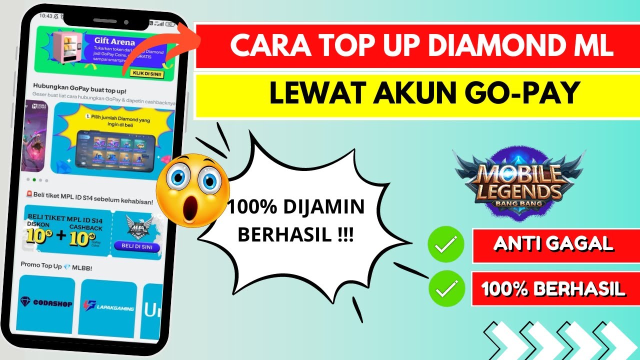 Cara Beli Diamond Mobile Legend Lewat Gopay - YouTube