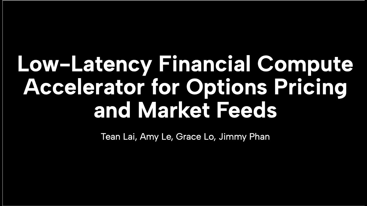 Low Latency Financial Compute Accelerator for Options Pricing and ...