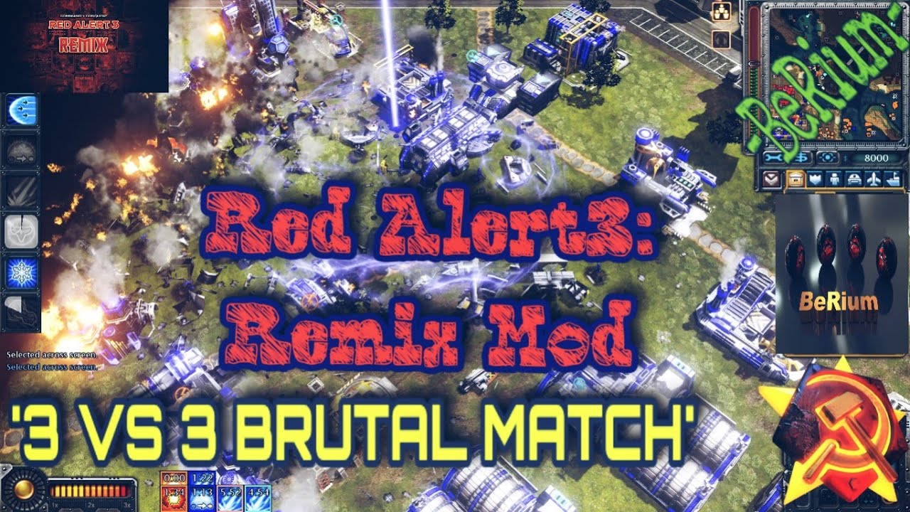 Red Alert 3 | Remix Mod - Network Gameplay | The 3 Factions VS 3 ALLIES ...